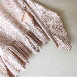 Zara | Tops | Zara Metallic Top With Ruffles | Poshmark